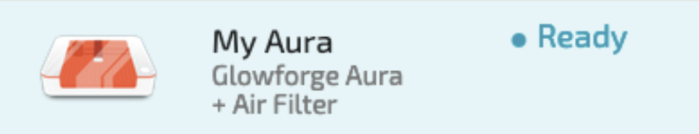 Pairing your Glowforge Personal Filter and Glowforge Aura Printer