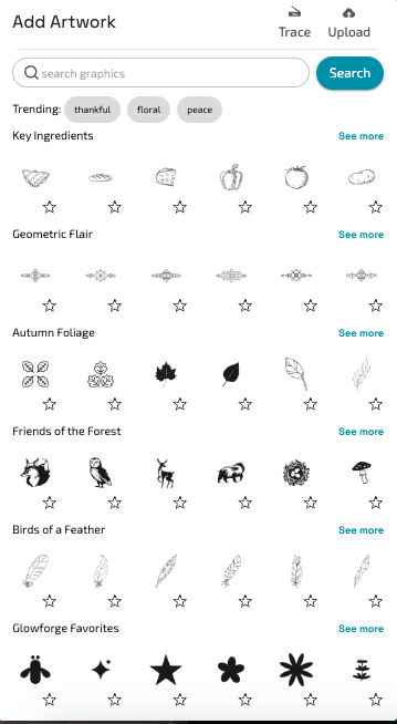 Use Add Artwork to Access a Library of Laser-Ready Graphics