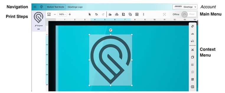 The Glowforge App Workspace
